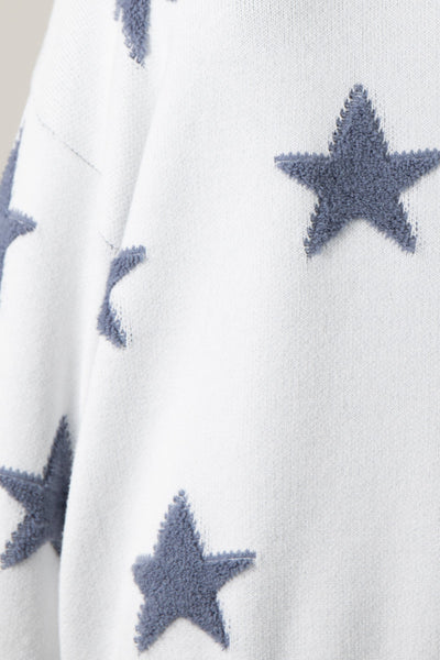 Soft Textured Fluffy Star Pattern Sweater Top – Miracle Sweater