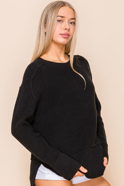 V2402 Solid Color Ribbed Sweater – Miracle Sweater